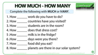 How many - how much | PPT