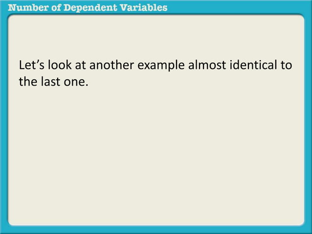 How many dependent variables? | PPT