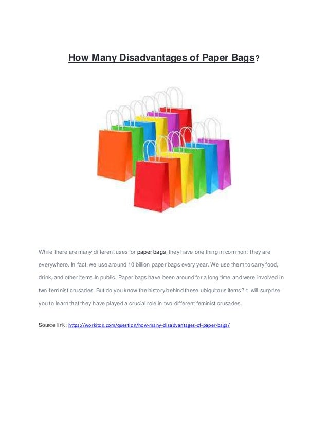 How Many Disadvantages of Paper Bags.docx