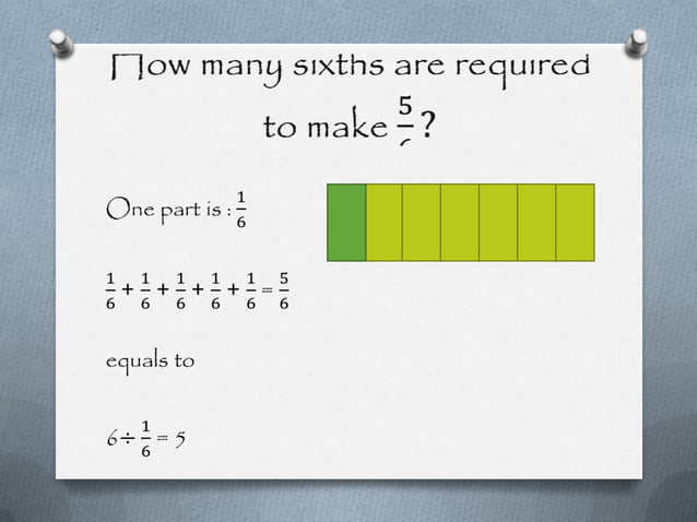 How many fifths are needed to make one | PPTX