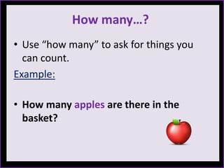 How many how much | PPT