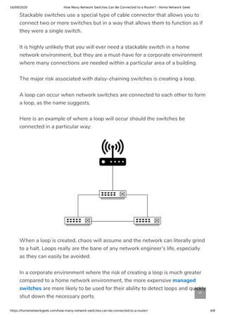 How Many Network Switches Can Be Connected to a Router : Notes | PDF ...