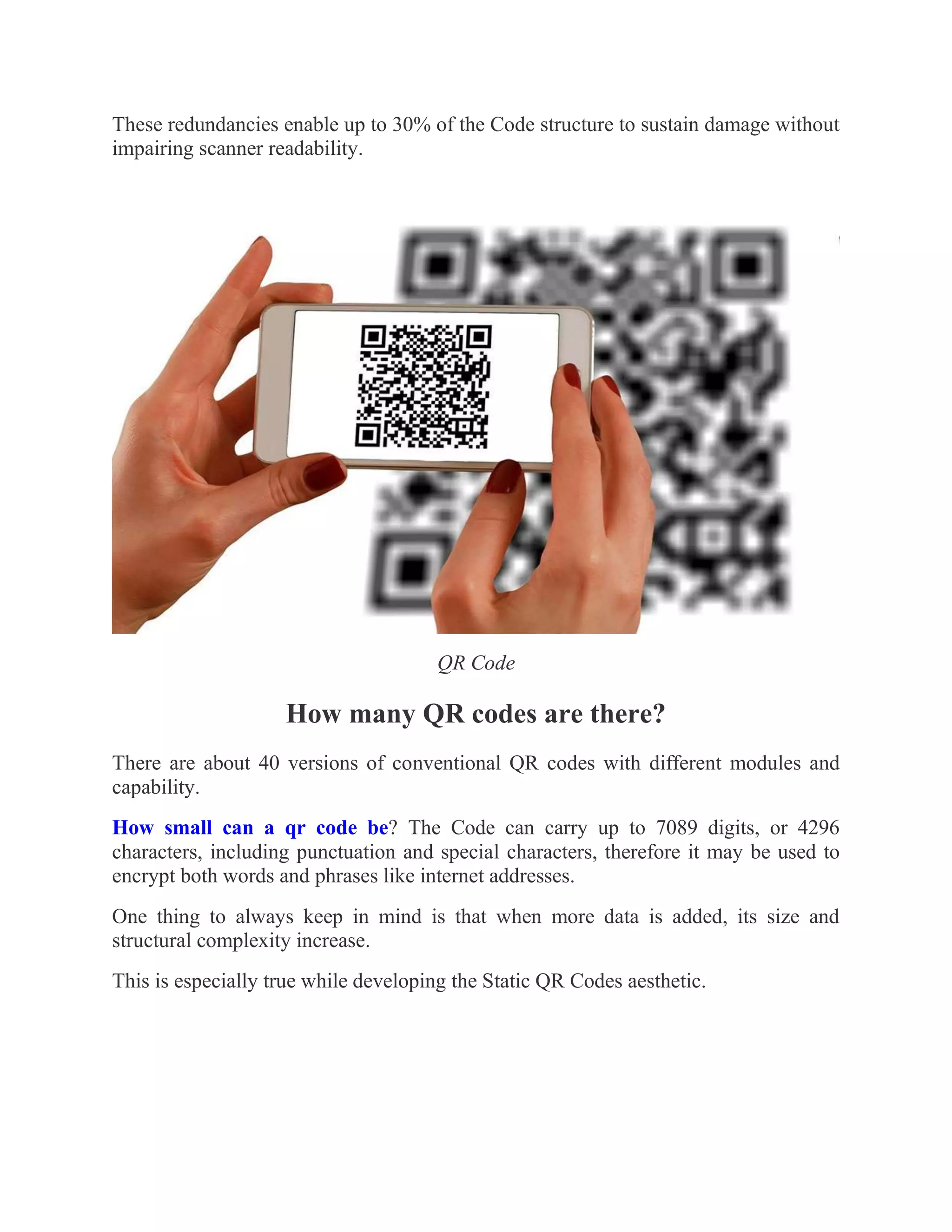 How many QR Codes are there? | PDF