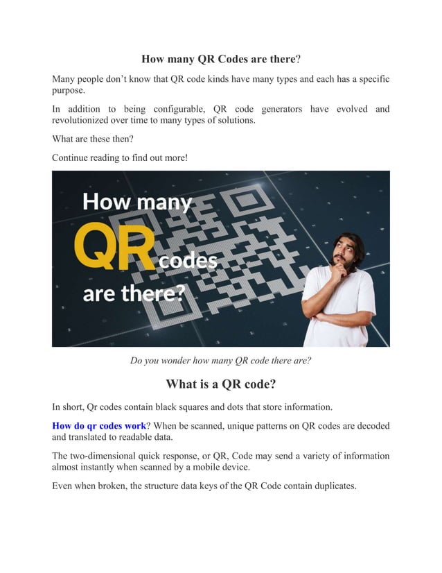 How many QR Codes are there? | PDF