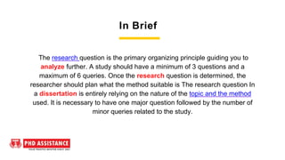 How Many Research Questions is Enough For a Quality Dissertation ...
