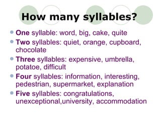 How many syllables1 | PPT
