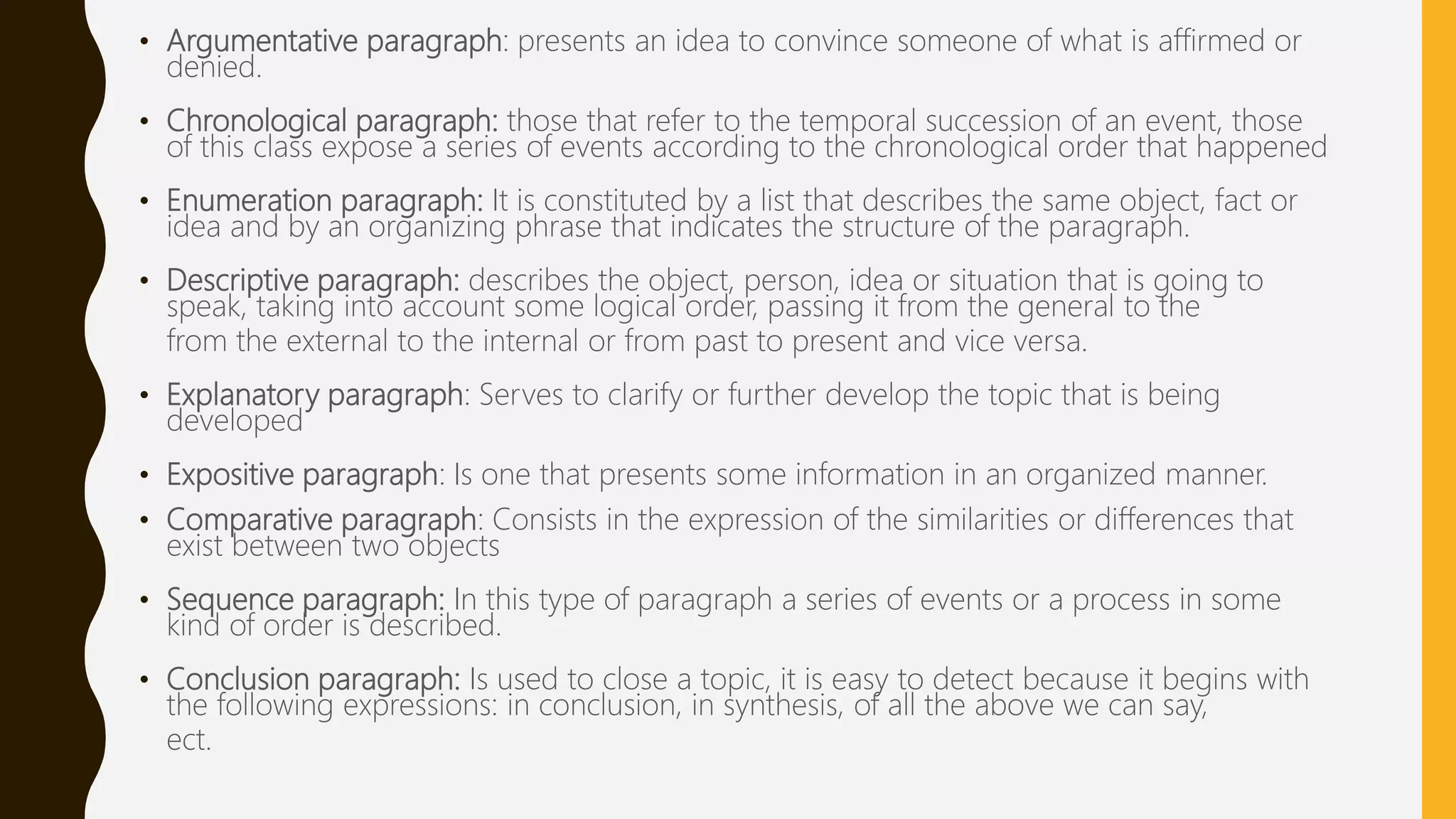 How many types of paragraph do we have | PPT