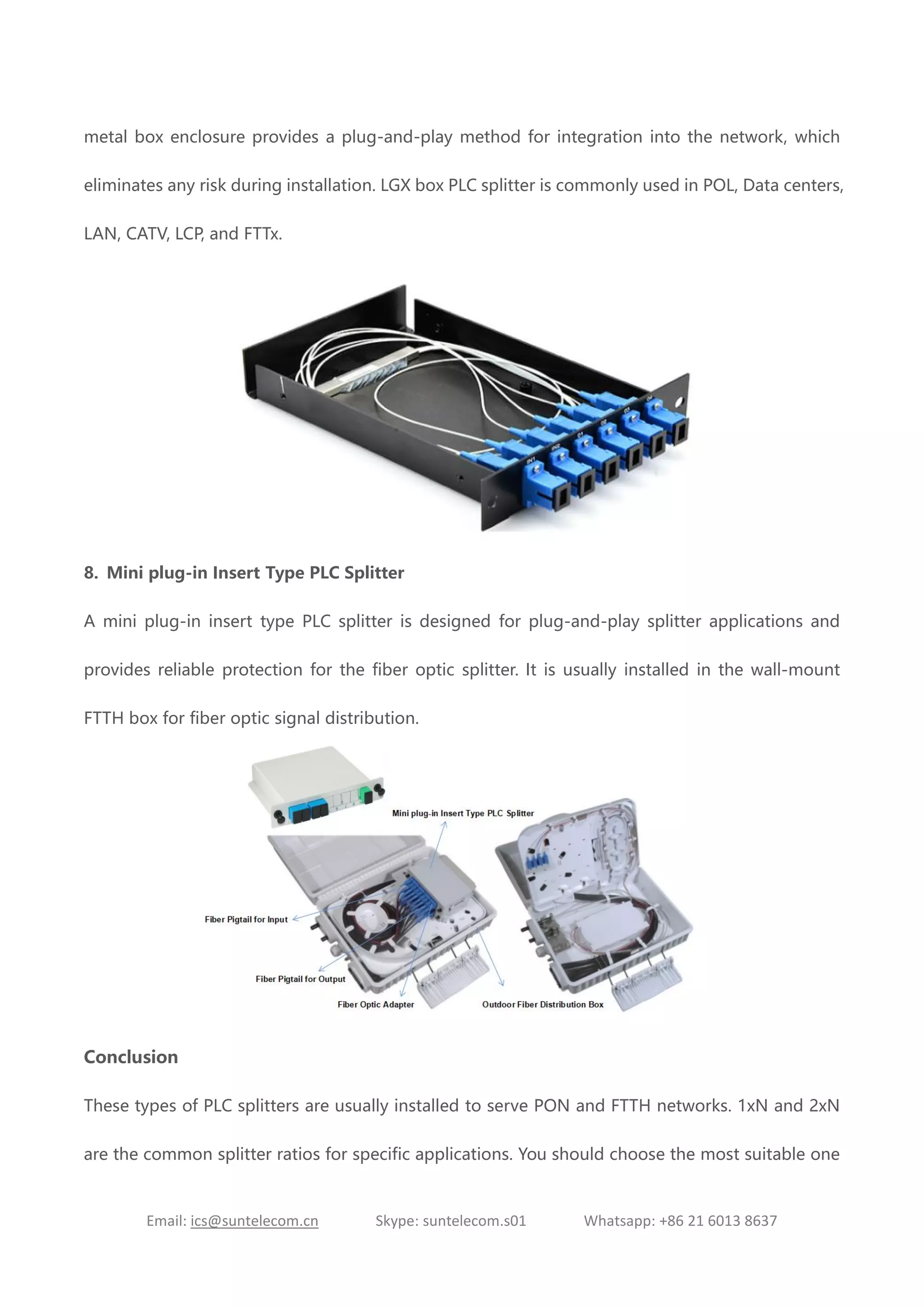 How Many Types of PLC Splitter Do You Know | PDF