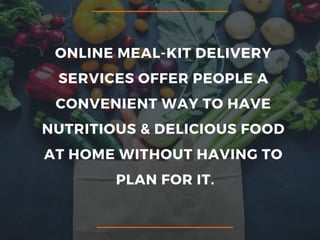 How Meal Kit Delivery Business Model work | PDF