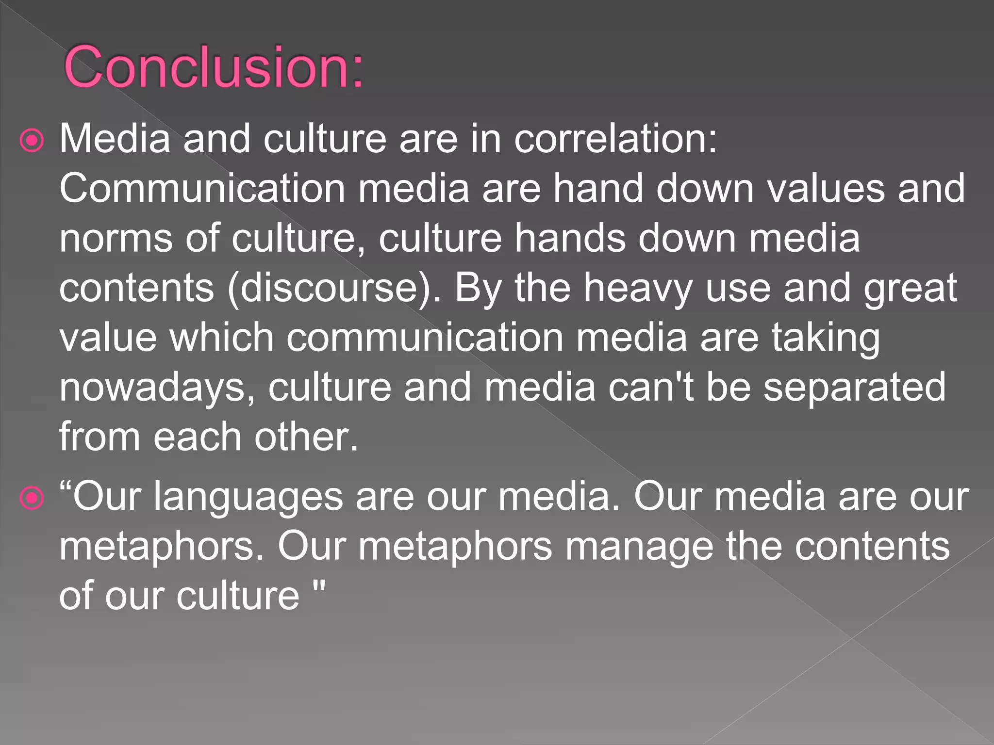 How media effects culture and how culture affects | PPTX