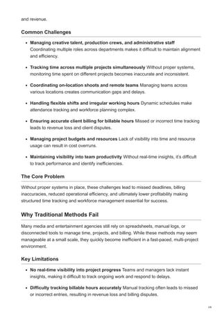 How Media & Entertainment Agencies Track Projects, Time & Client ...