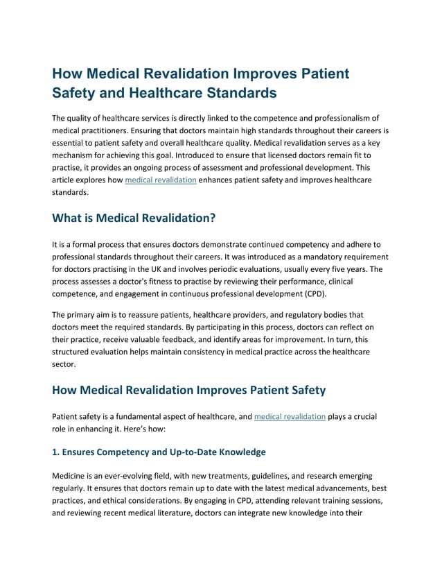 How Medical Revalidation Improves Patient Safety and Healthcare Standards.pdf
