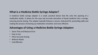 How Medication Administration is Streamlined by Medicine Bottle Syringe ...