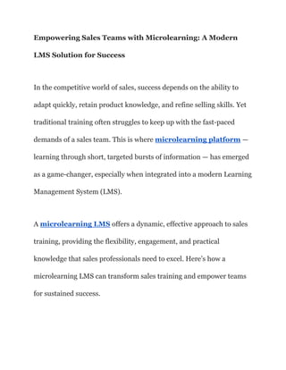How Microlearning LMS Transforms Sales Training for Maximum Impact _ MaxLearn.pdf