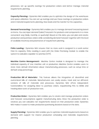 How microsoft dynamics nav streamlines processes in manufacturing ...