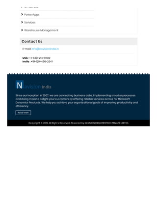 How microsoft dynamics nav streamlines processes in manufacturing industry navision india | PDF