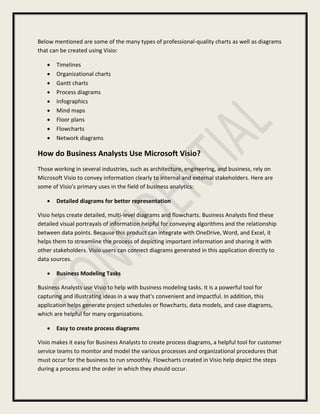 How Microsoft Visio eases the life of a Business Analyst? | PDF ...