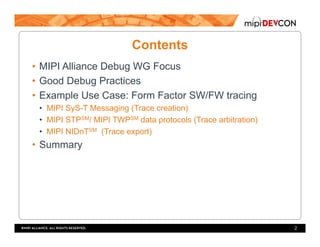 MIPI DevCon 2016: How MIPI Debug Specifications Help Me to Develop System SW | PDF