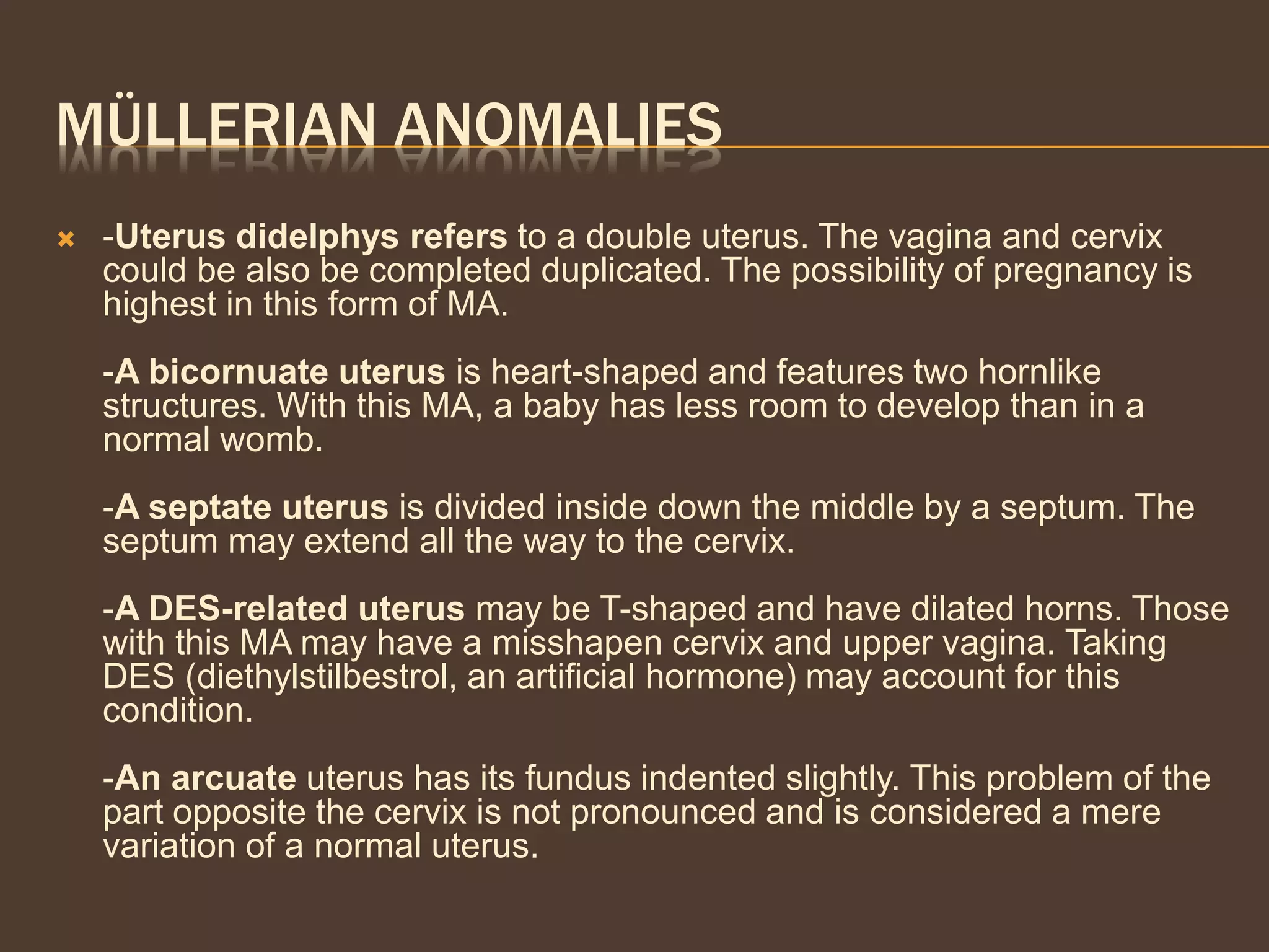 How Müllerian Anomalies Affect Pregnancy | PPTX