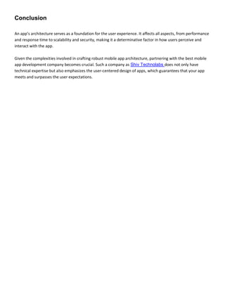 Impact of Mobile App Architecture on User Experience: A Detailed Guide ...