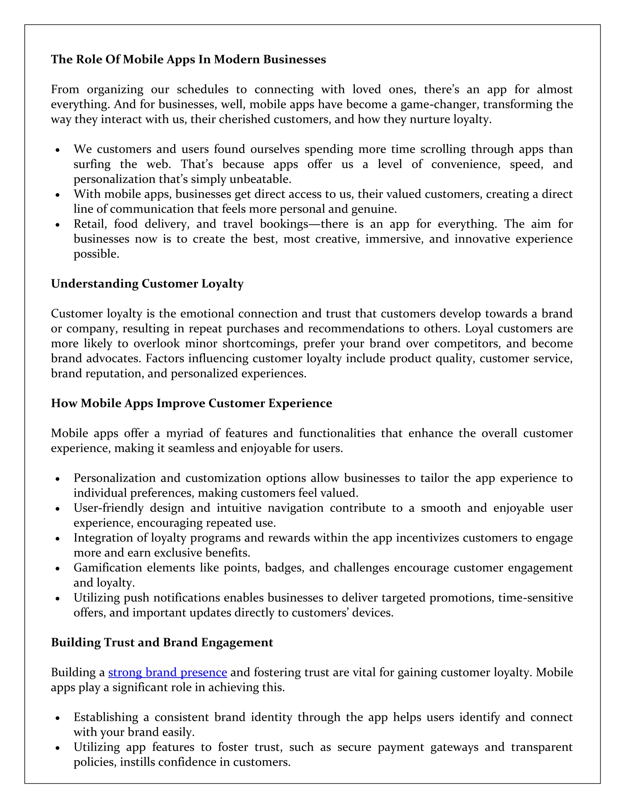 How Mobile Apps Can Help Businesses Ensure Customer Loyalty Pdf
