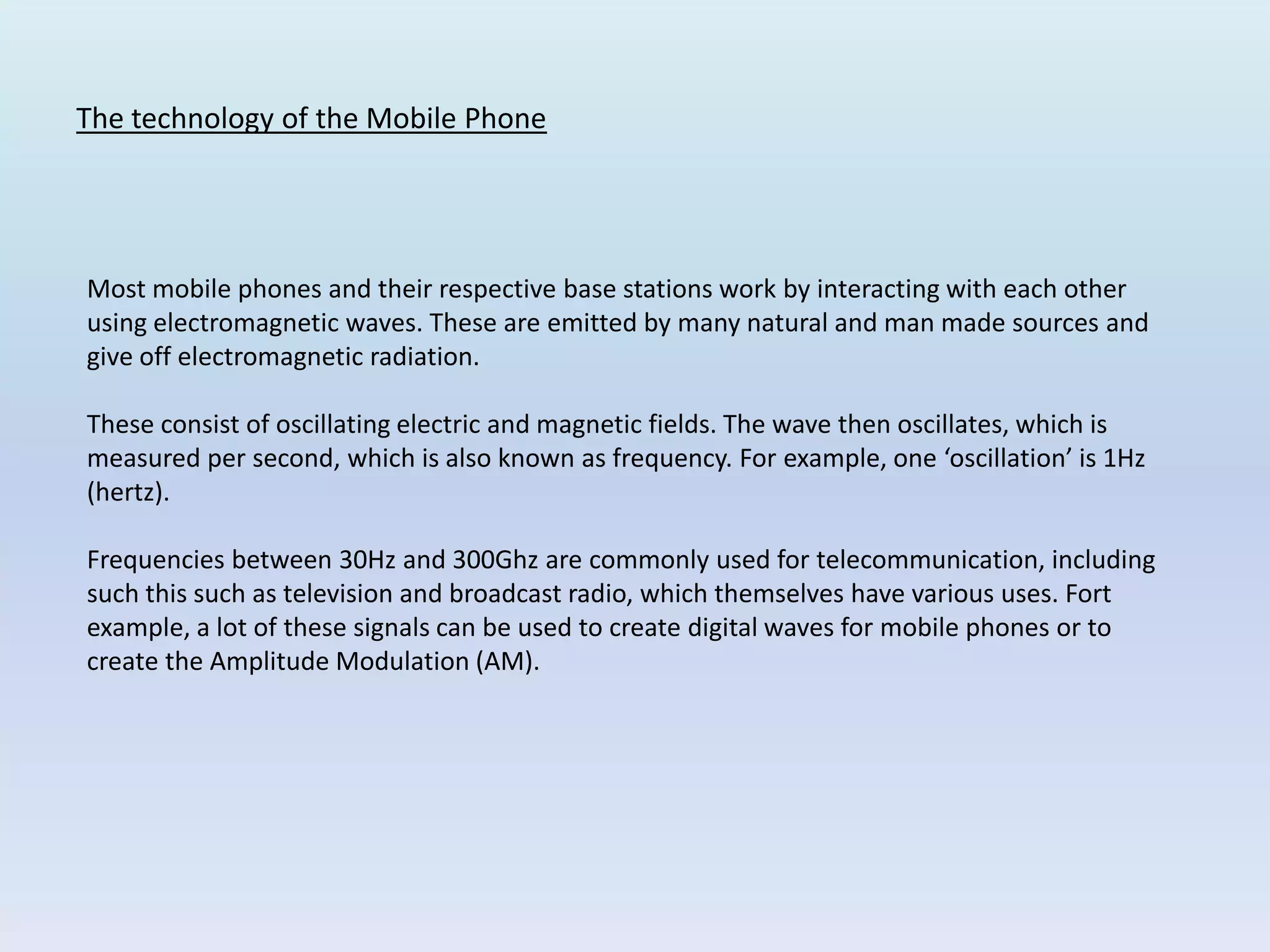 Radio Communication and the Mobile Phone | PPTX