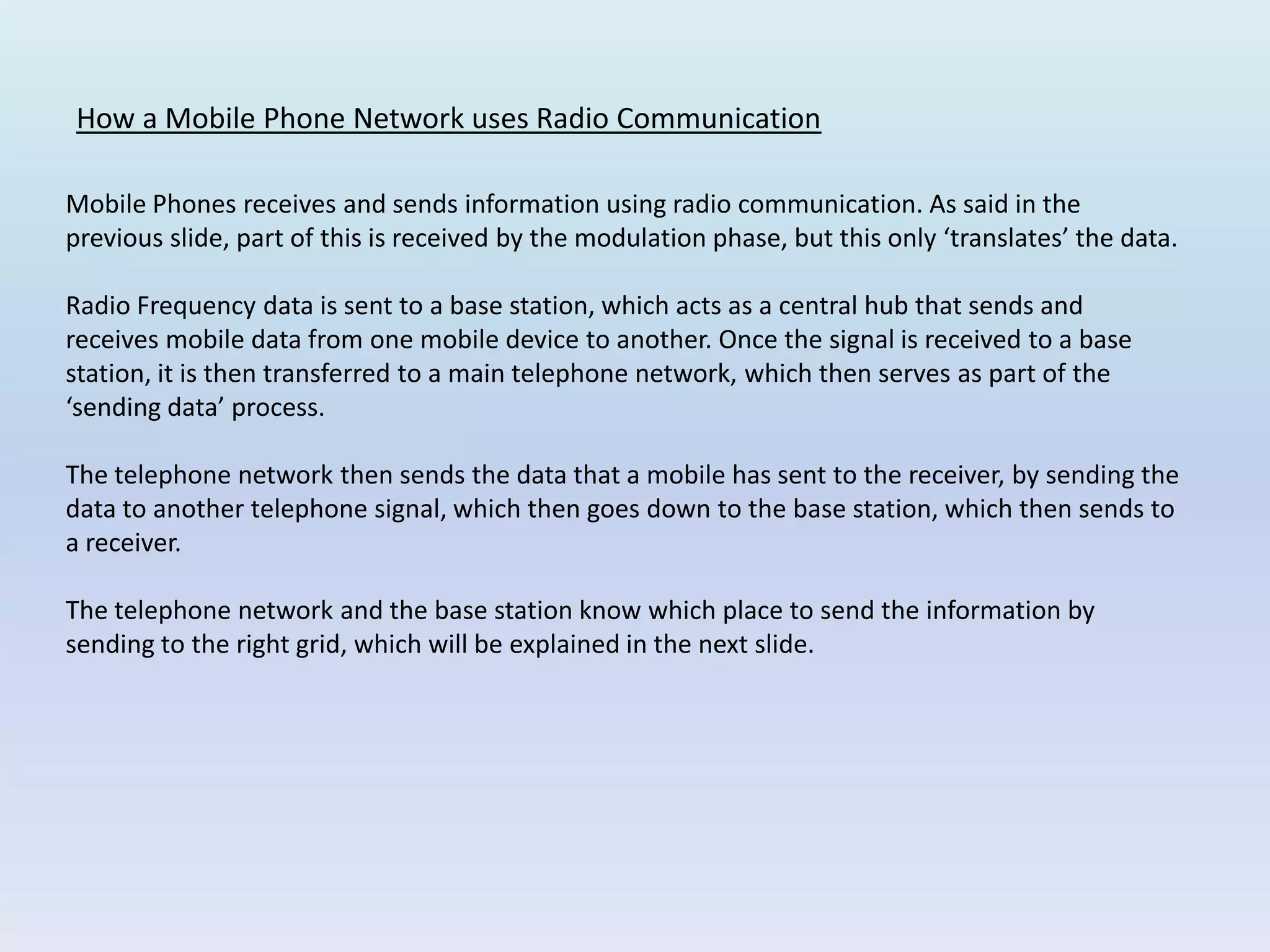 Radio Communication and the Mobile Phone | PPTX