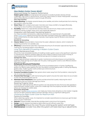 How Modern Gutter Covers Boost Home Sustainability in Australia-cpr ...