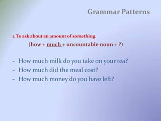 Grammar: How Much - How Many | PPTX