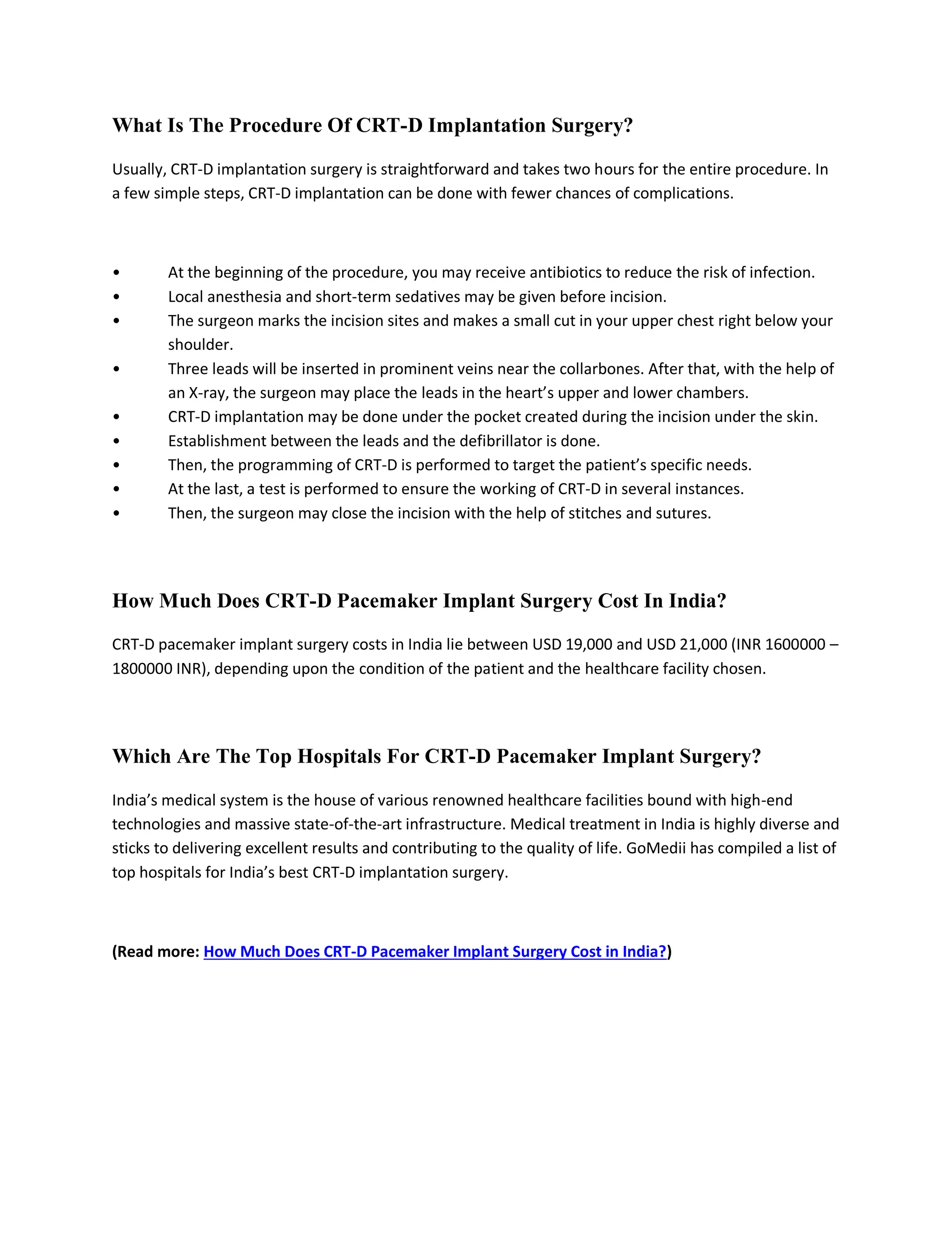 How Much Does CRT-D Pacemaker Implant Surgery Cost In India.pdf