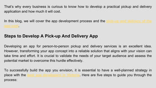 How Much Does It Cost To Build A Pickup and Delivery App In 2023? | PPT