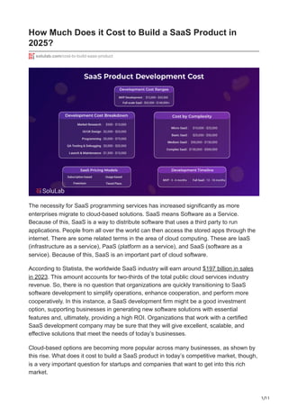 How Much Does it Cost to Build a SaaS Product in 2025.pdf