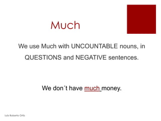 How Much, How Many, Much, Many, A little and A few | PPTX