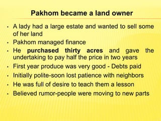 How much land does a man need | PPTX