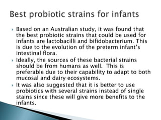 How much probiotic for infants and which ones | PPTX