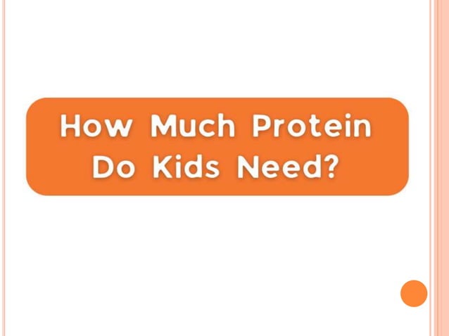 How Much Protein Do Kids Need - Protinex India | PPT