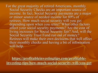 How Much Social Security Will You Get? | PPT
