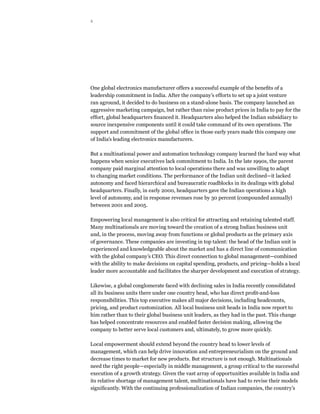 Companies should avoid simply imposing global business models and ...