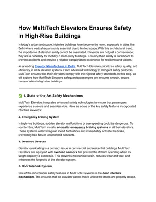 How MultiTech Elevators Ensures Safety in High-Rise Buildings.pdf