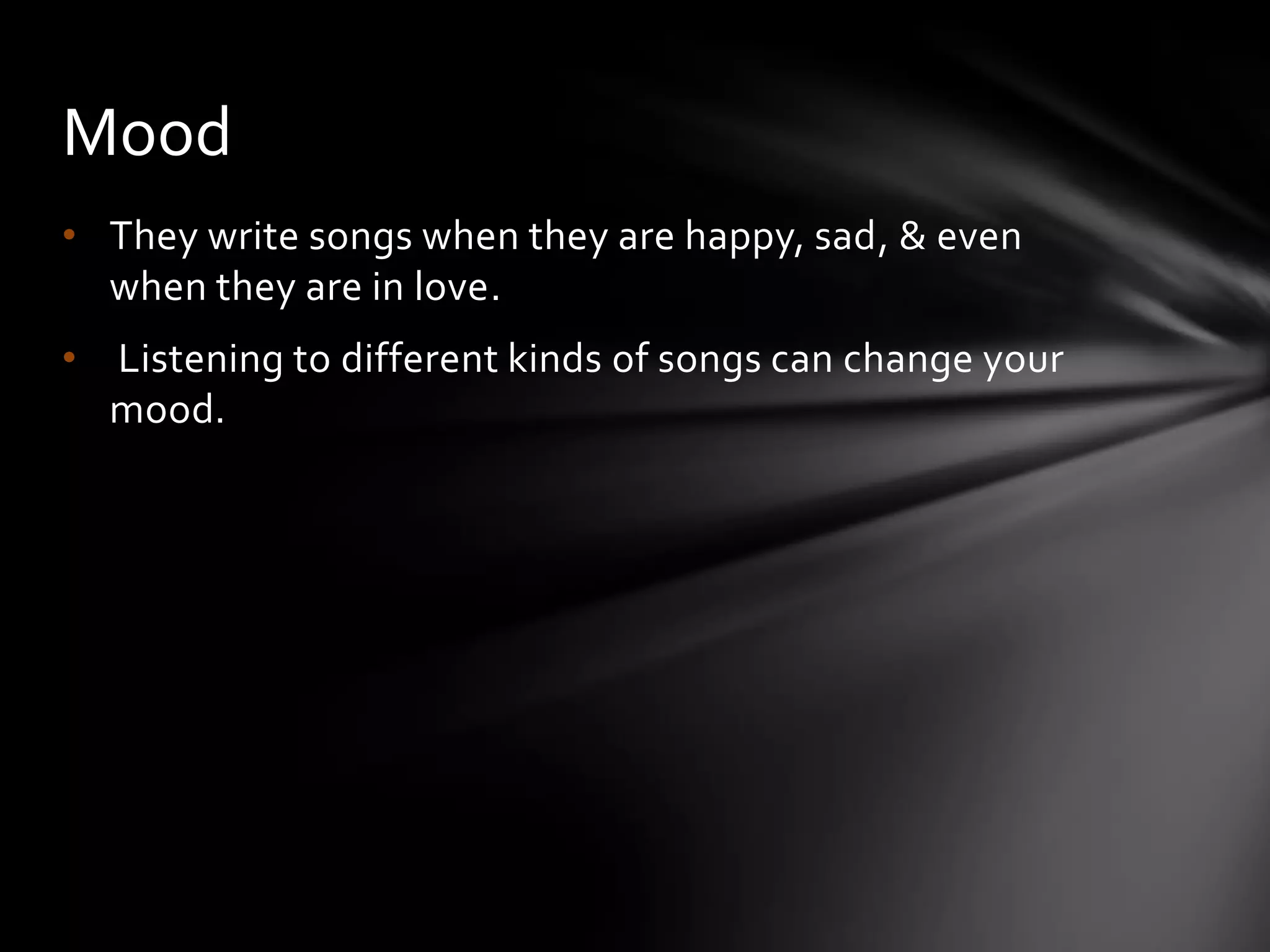 How music affects mood & helps stress | PPTX