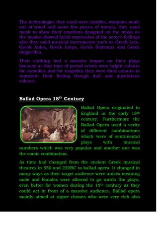 How Musicals Have Changed In Different Periods Of Time | DOCX