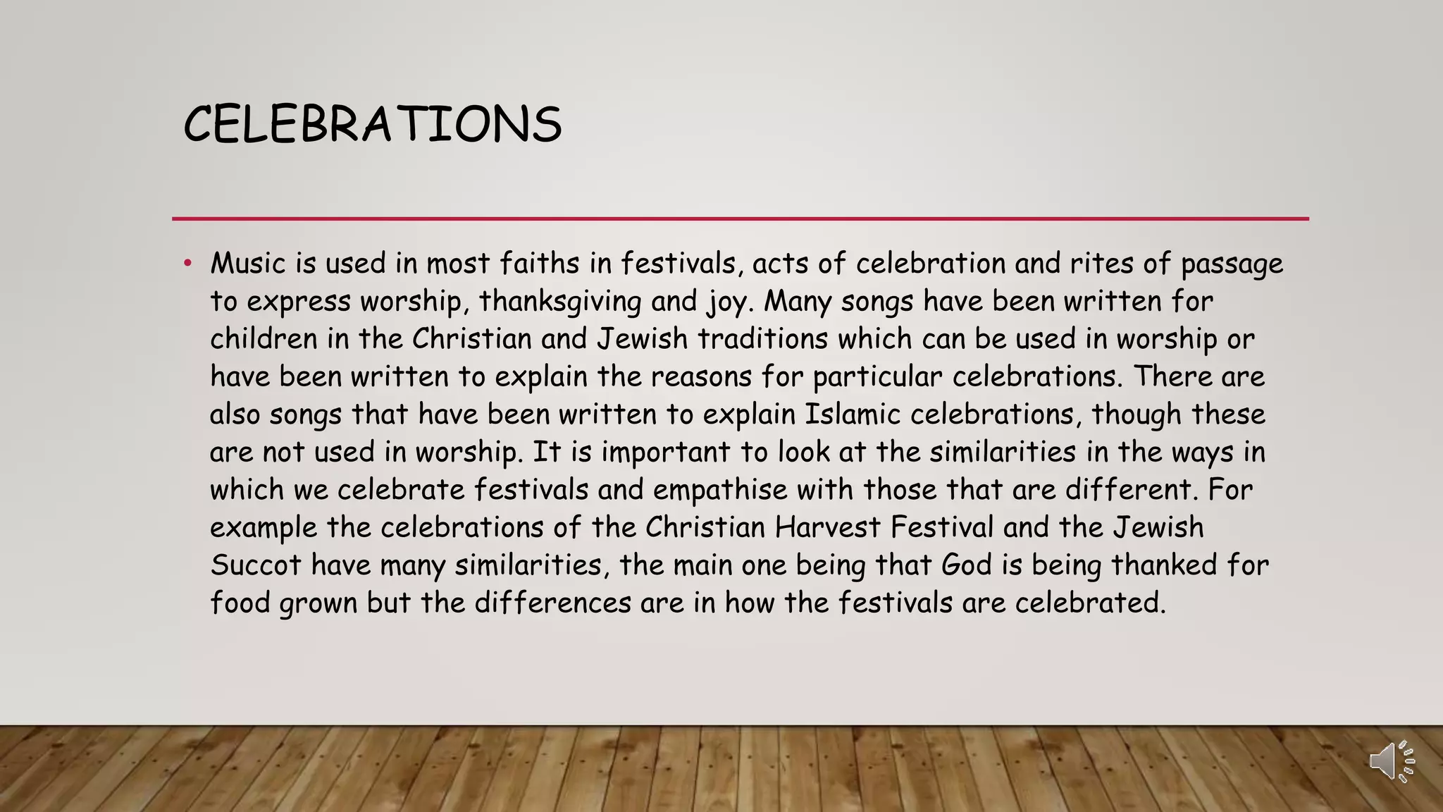 How music is used in your religion | PPTX