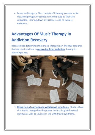 How Music Therapy Adds To The Process Of Addiction Recovery | PDF