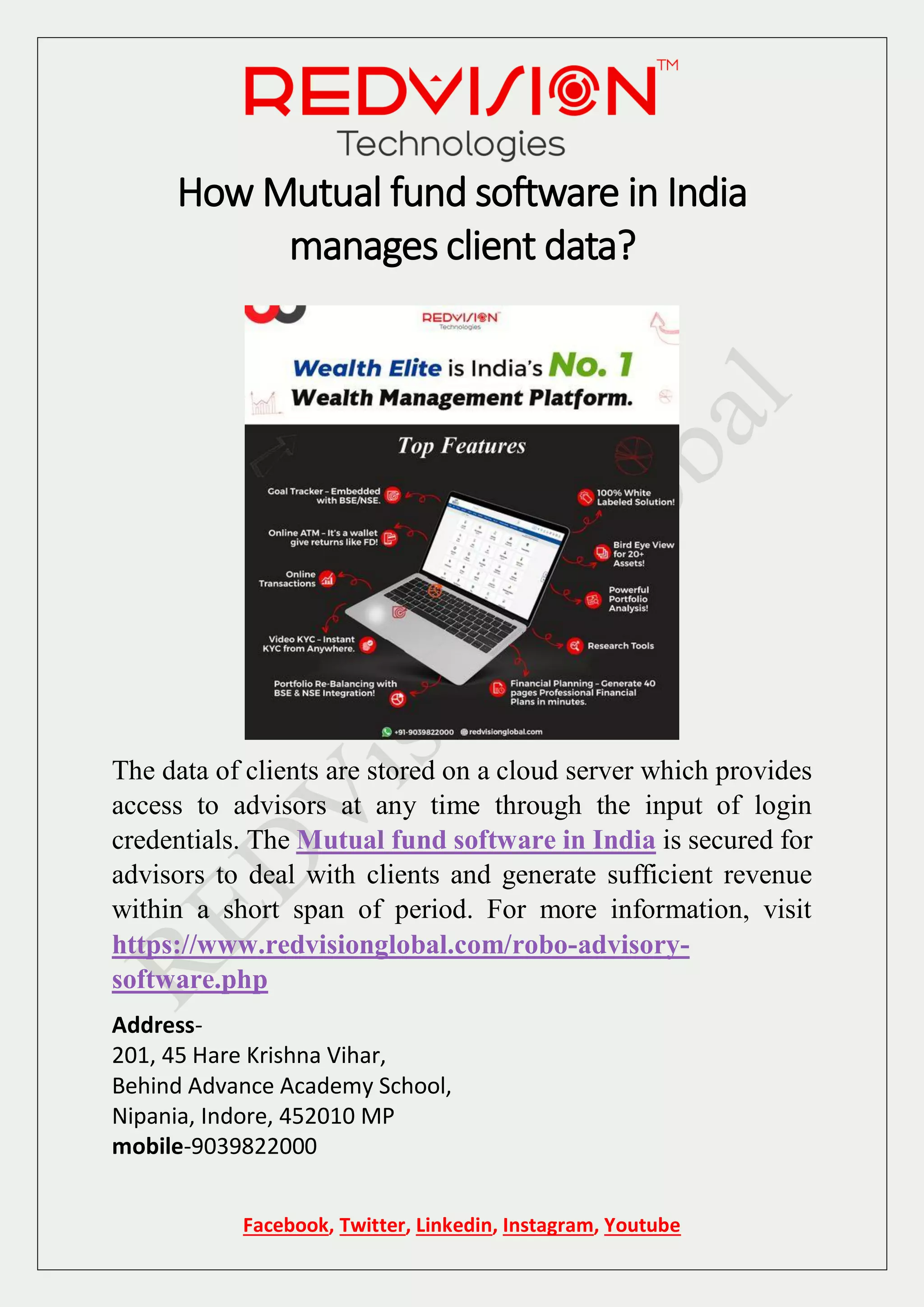 How Mutual fund software in India manages client data.pdf