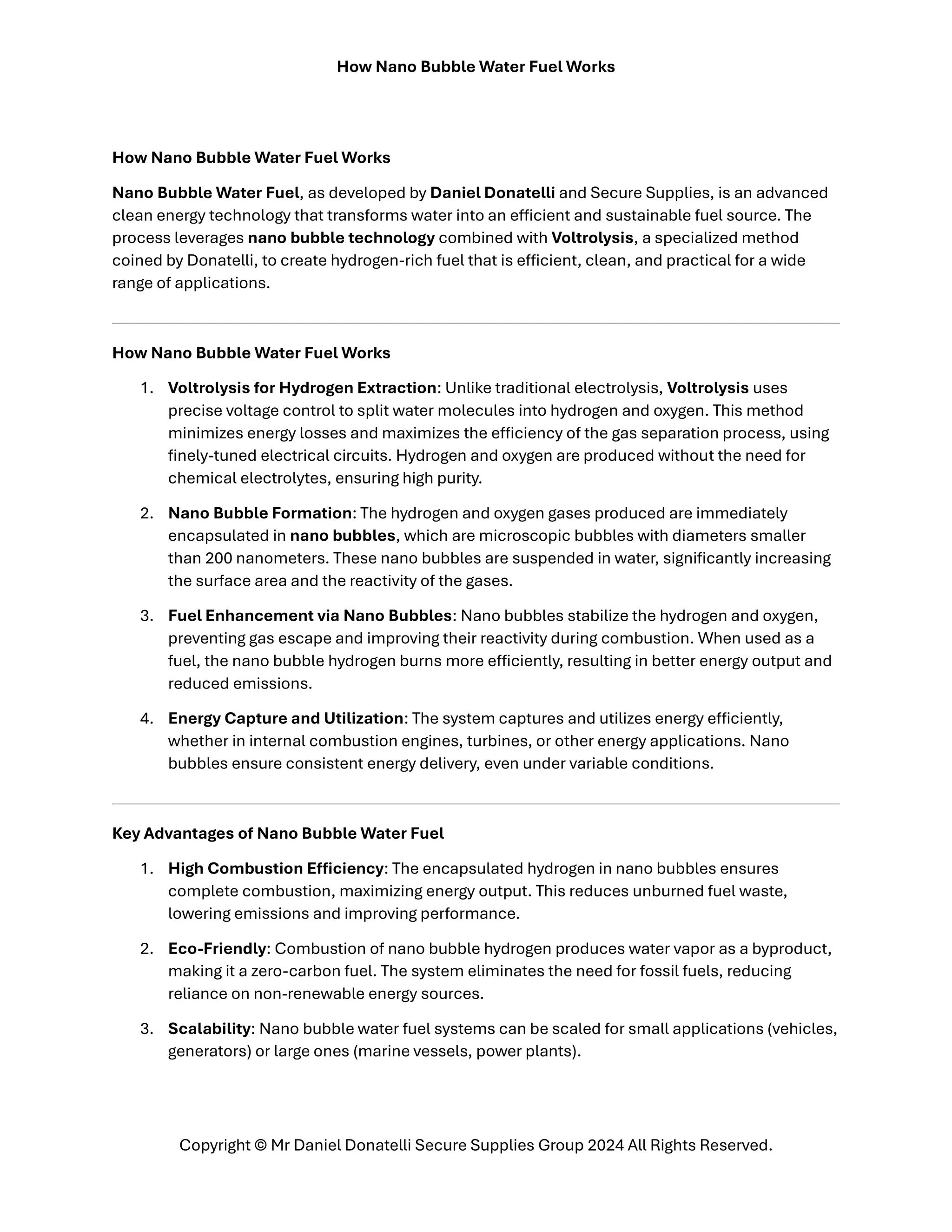 How Nano Bubble Water Fuel Works. h2 Hydrogen | PDF