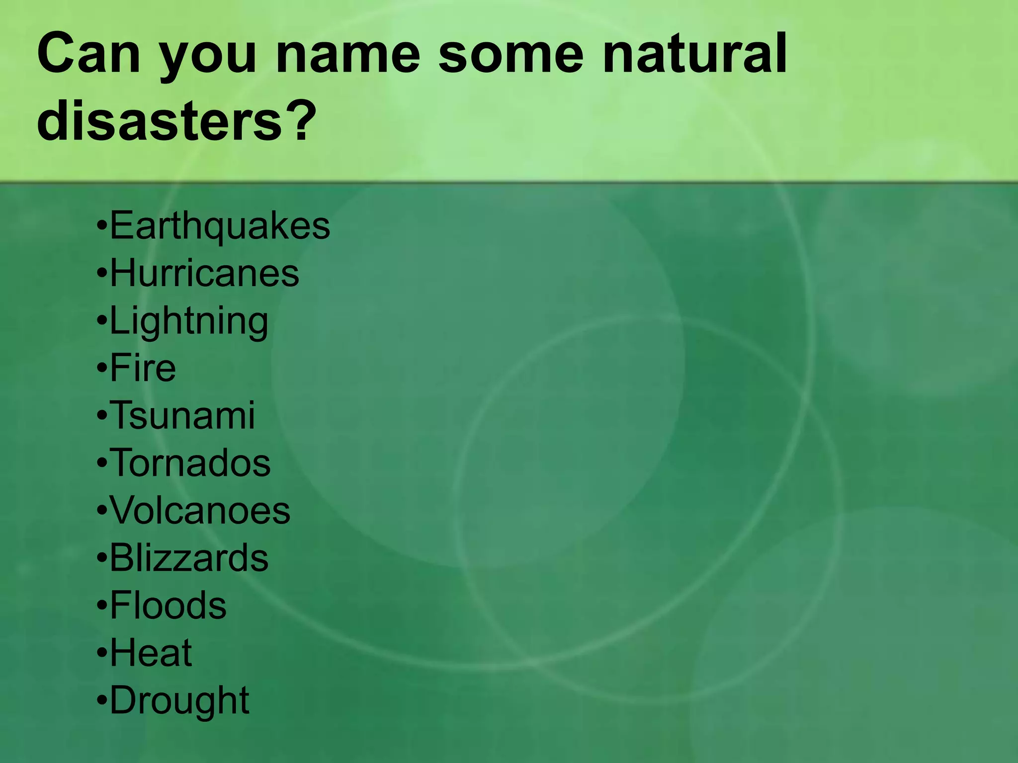 How natural disaster impact the environment | PPT