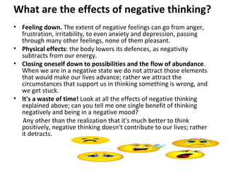 How negative thoughts impact us | PPT