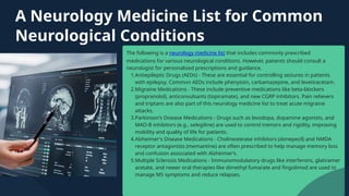 How Neurology Medicine Helps in Your Treatment : Understanding the ...