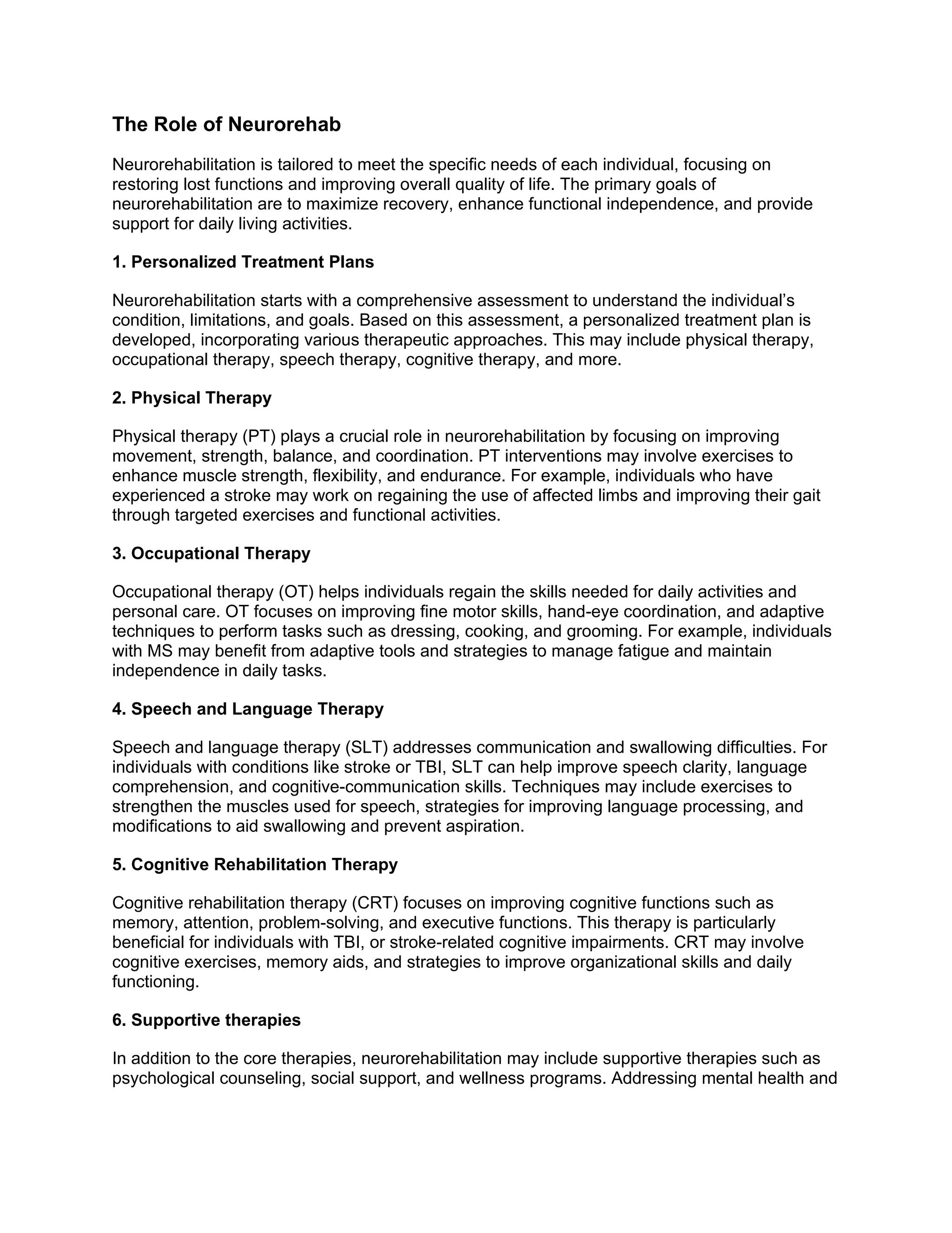 How Neuro Rehab Supports Neurological Disorders.docx