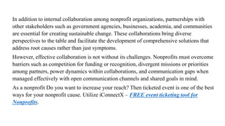 Building a Stronger Nonprofit Community: The Impact of Collaboration | PPTX